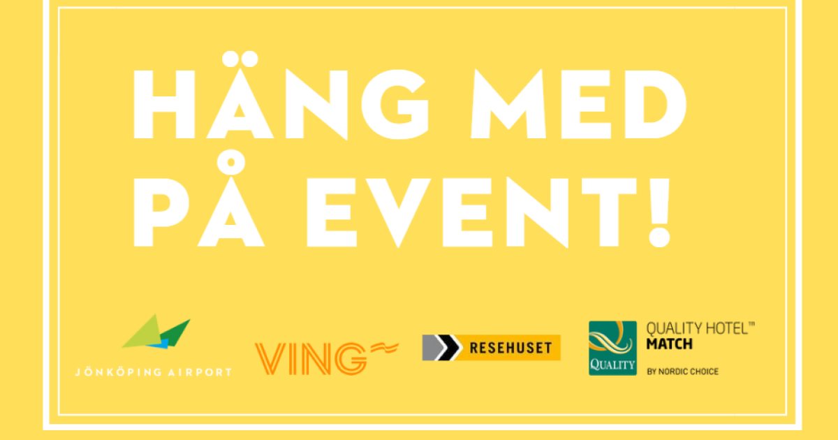 Häng med på rese-event 1 april! | Jönköping Airport